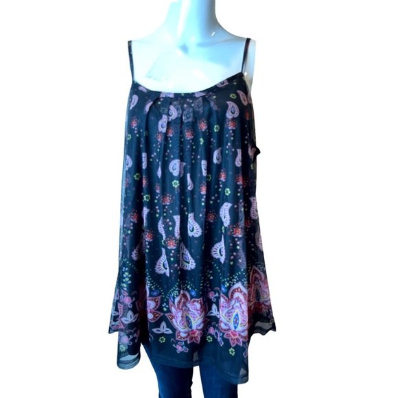 Messic | Tops | Messic Women Pleated Tunic Blouse Top Spaghetti Strap ...